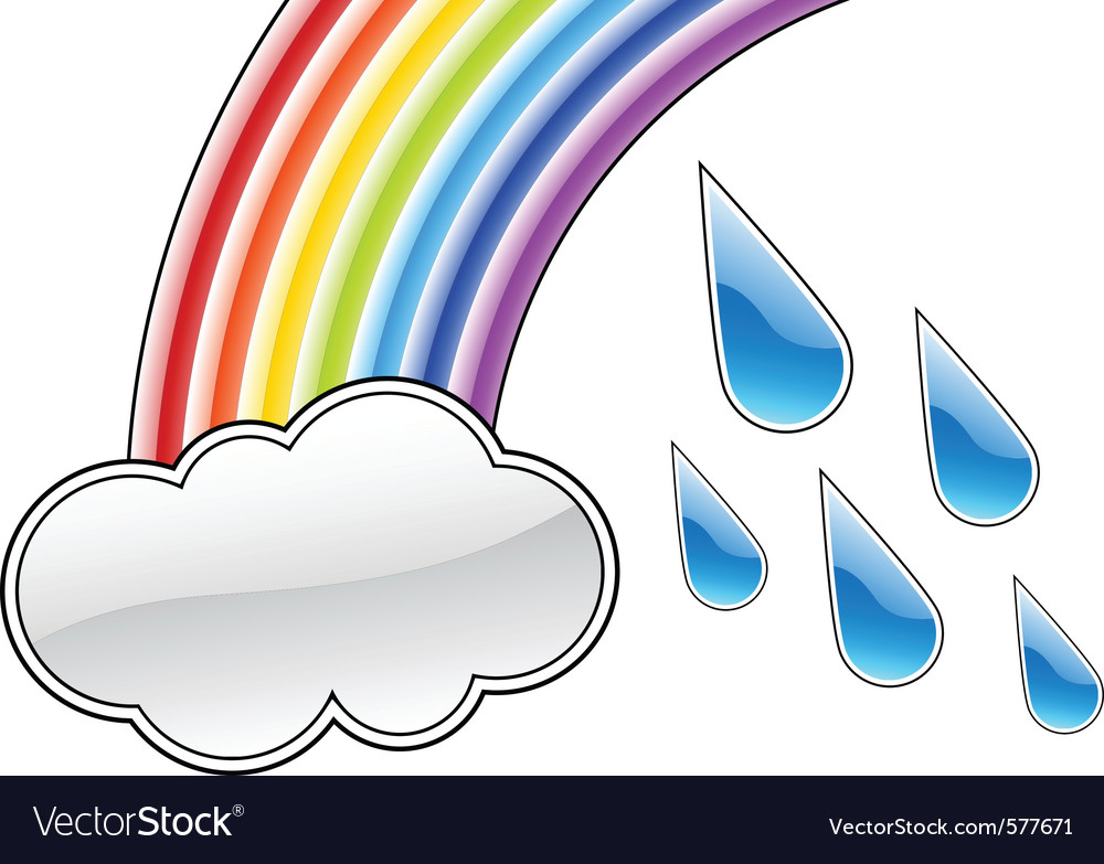 Rainbow cloud Royalty Free Vector Image - VectorStock