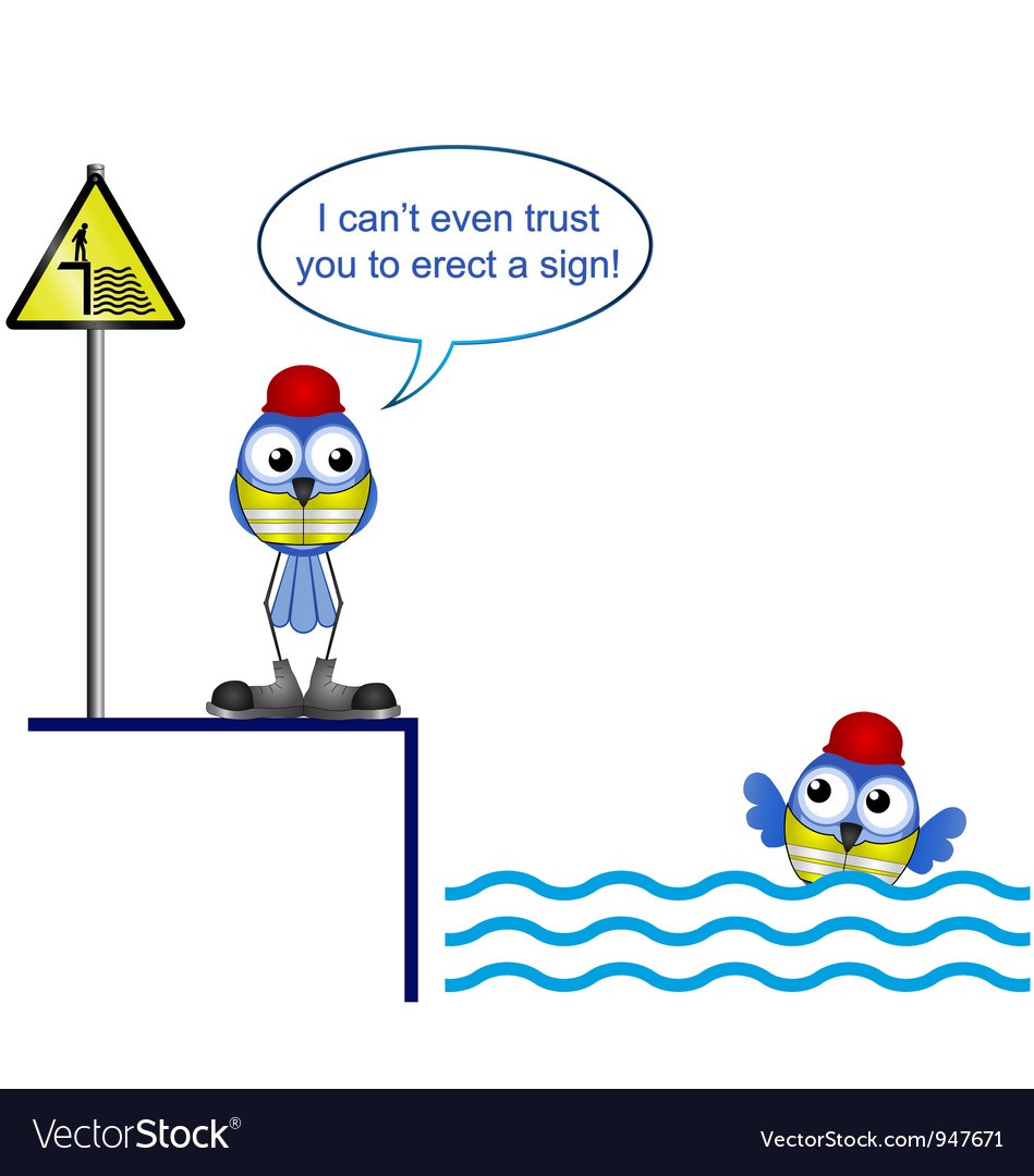 Workers drowning Royalty Free Vector Image - VectorStock