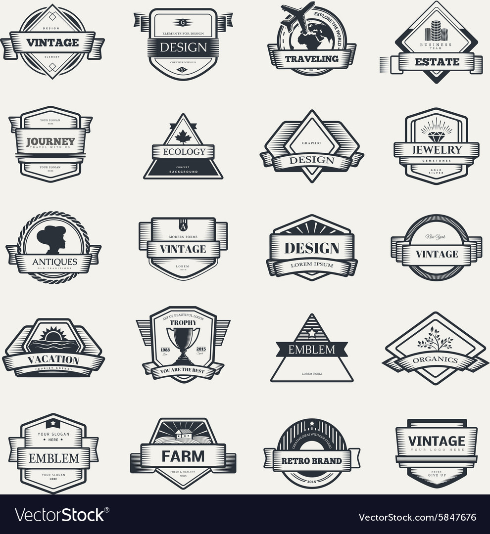 Design logo elements template Royalty Free Vector Image