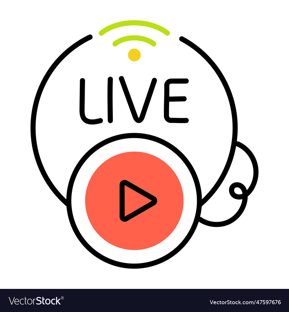 Live streaming Royalty Free Vector Image - VectorStock