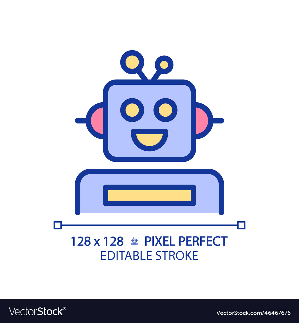 Robotics and stem pixel perfect rgb color icon Vector Image