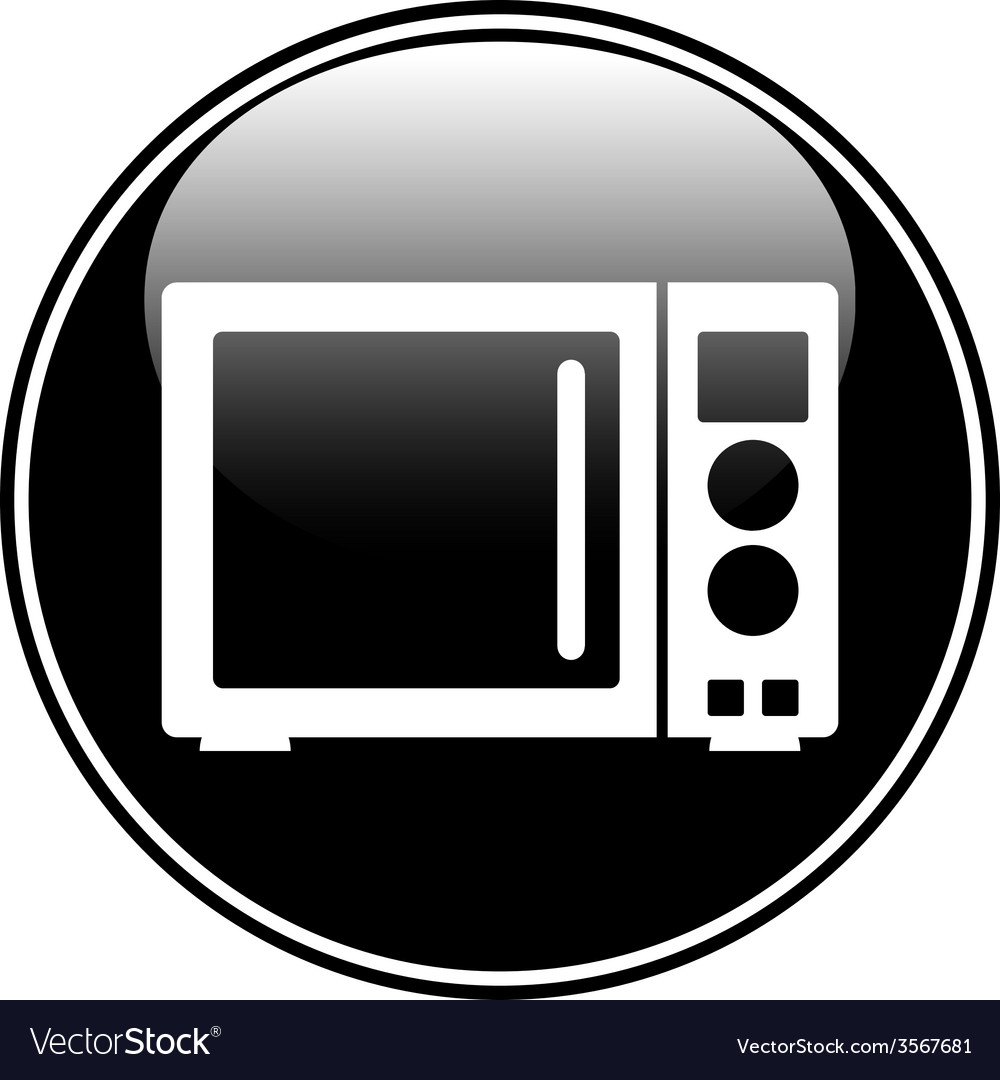 Microwave button Royalty Free Vector Image - VectorStock