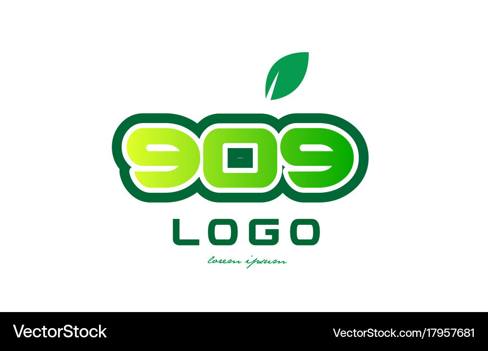 Number 909 numeral digit logo icon design Vector Image