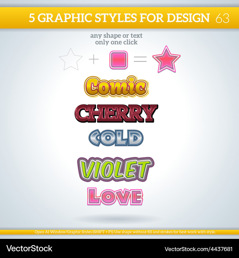 Set of Various Graphic Styles for Design Vector Image