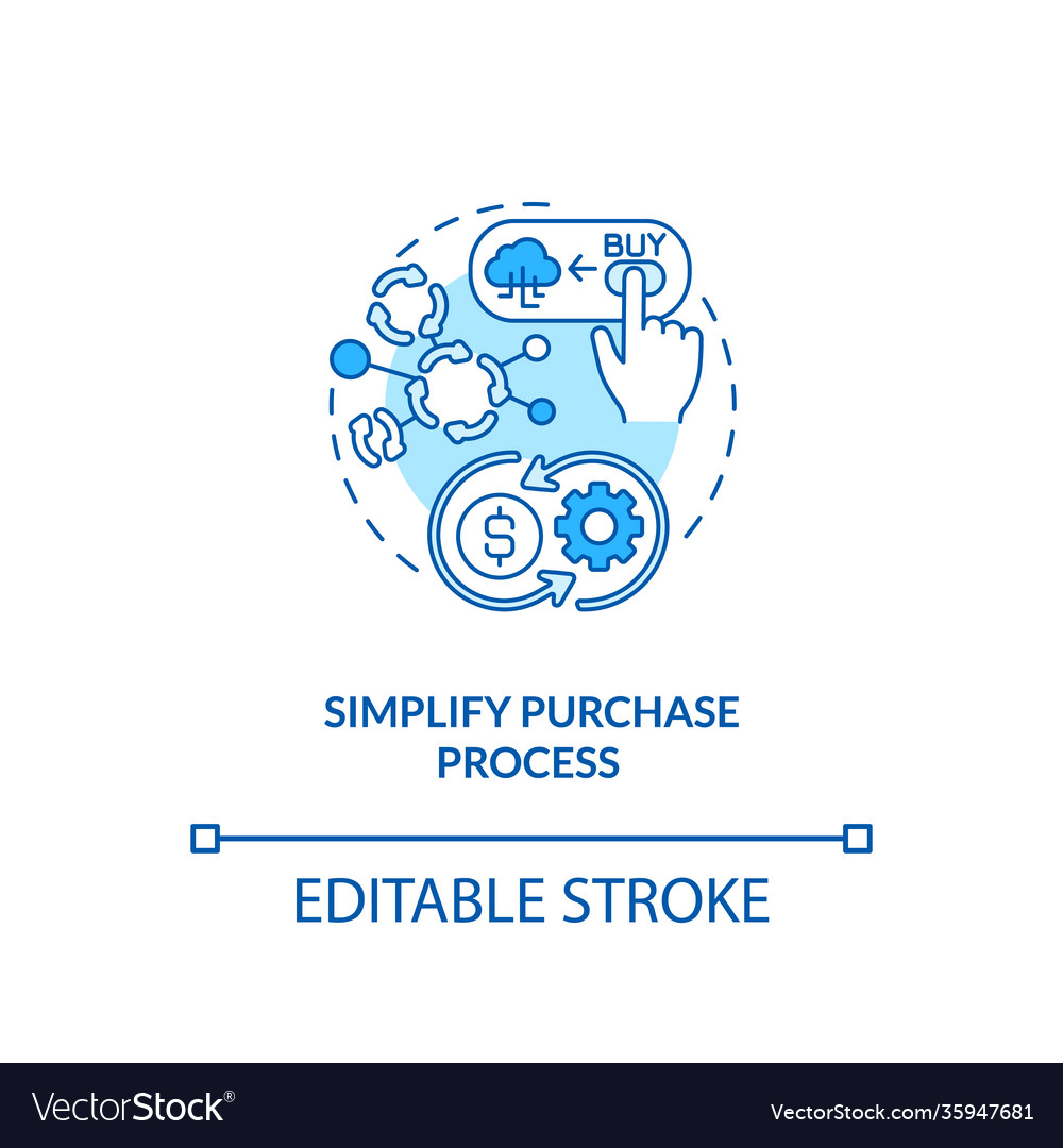 Simplifying purchase process concept icon Vector Image
