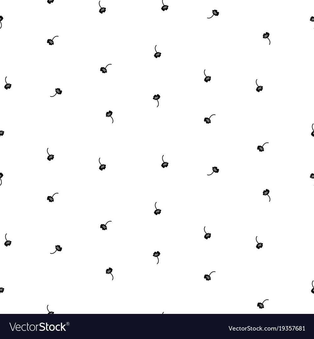 Tiny simple floral seamless simple pattern Vector Image