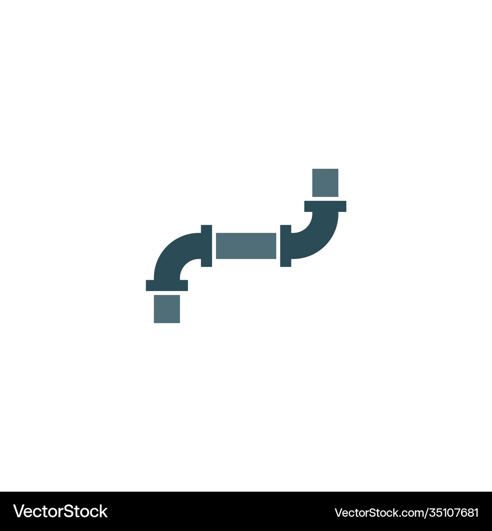 Water Pipe Icon - Plumbing Symbol Royalty Free Vector Image