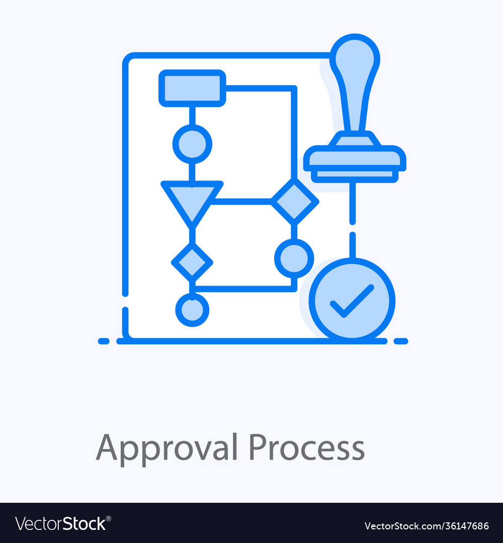 Approval process Royalty Free Vector Image - VectorStock
