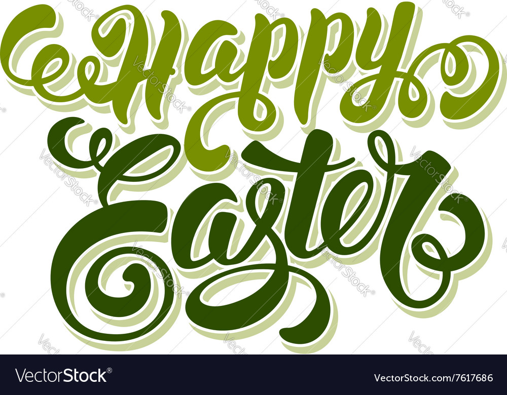 Easter calligraphy Royalty Free Vector Image - VectorStock