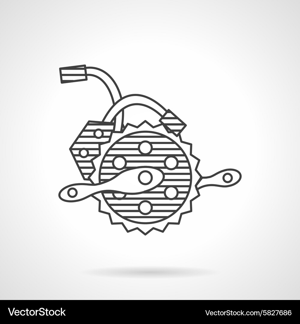 Electric bike crankset icon Royalty Free Vector Image