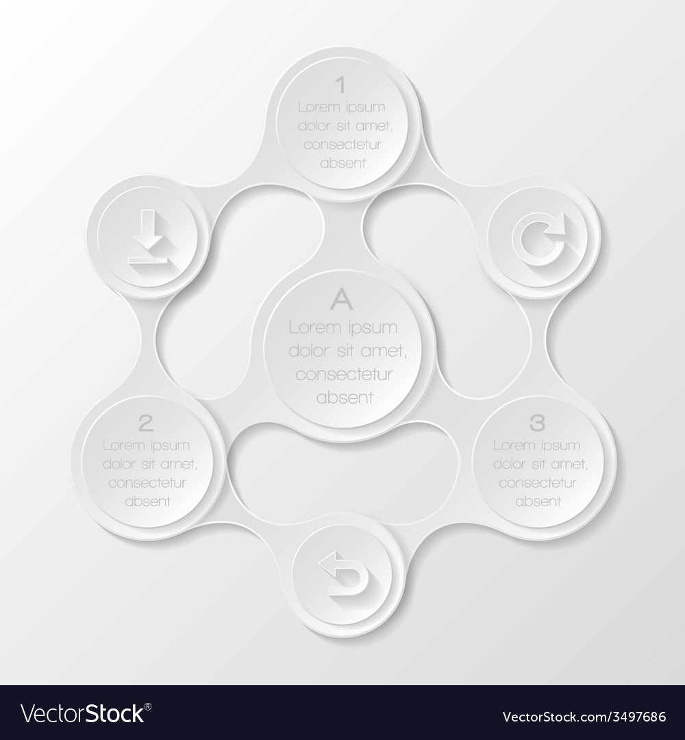 Metaball infographic elements Royalty Free Vector Image