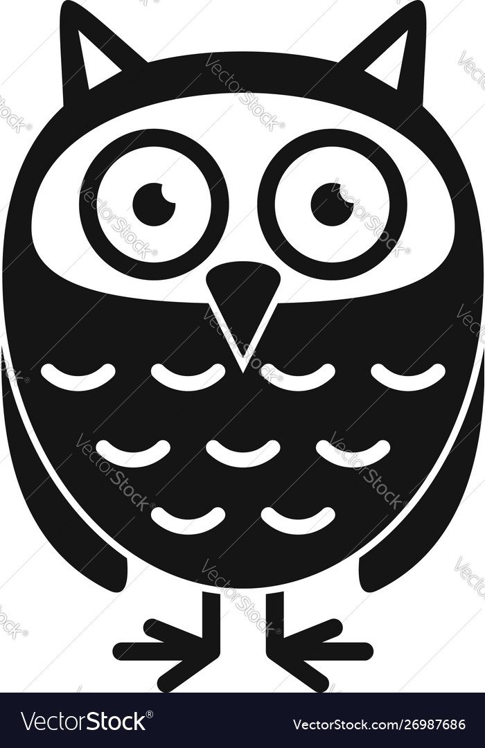 Owl kid icon simple style Royalty Free Vector Image