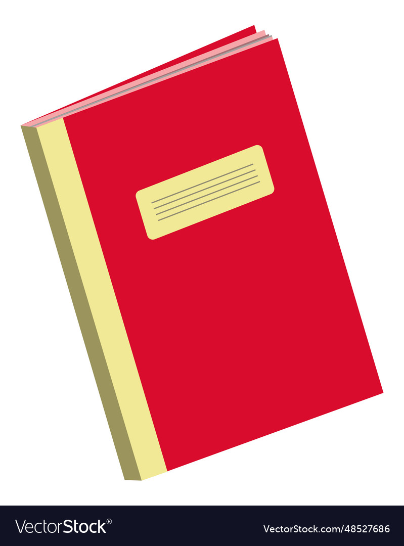 School red notebook Royalty Free Vector Image - VectorStock School red notebook Royalty Free Vector Image - VectorStock