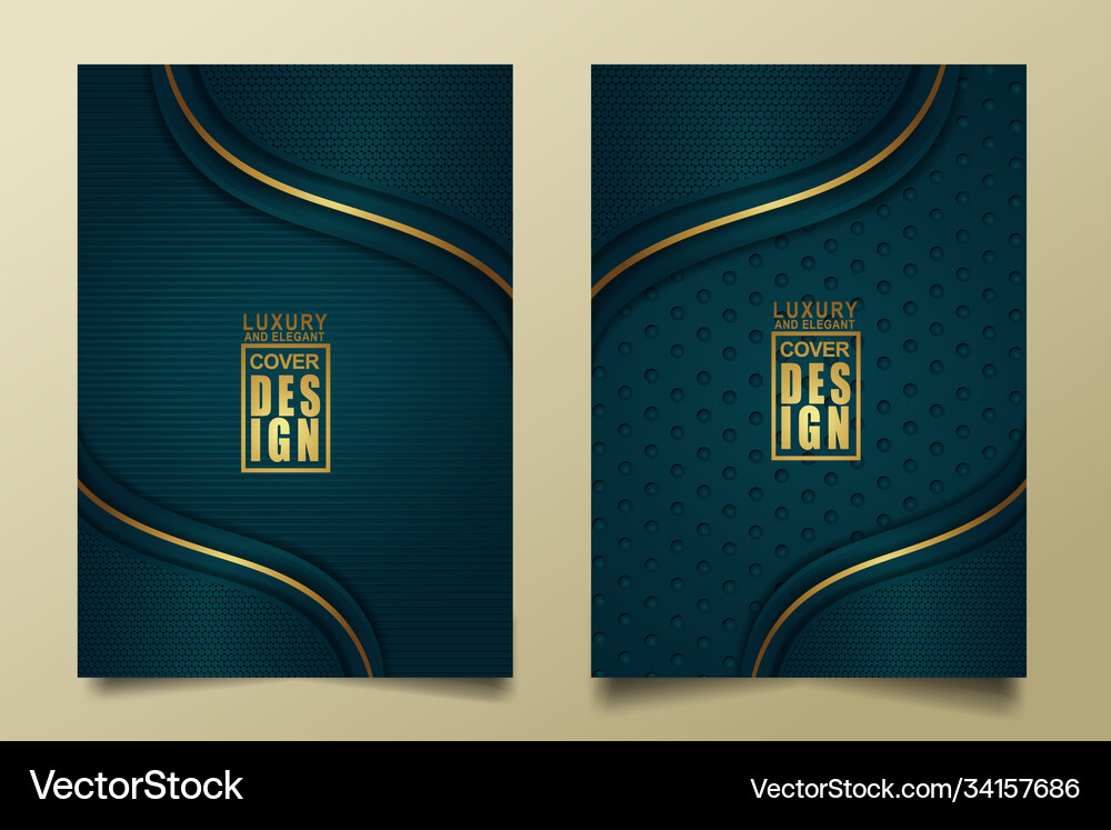 Set cover design template with luxury and elegant Vector Image