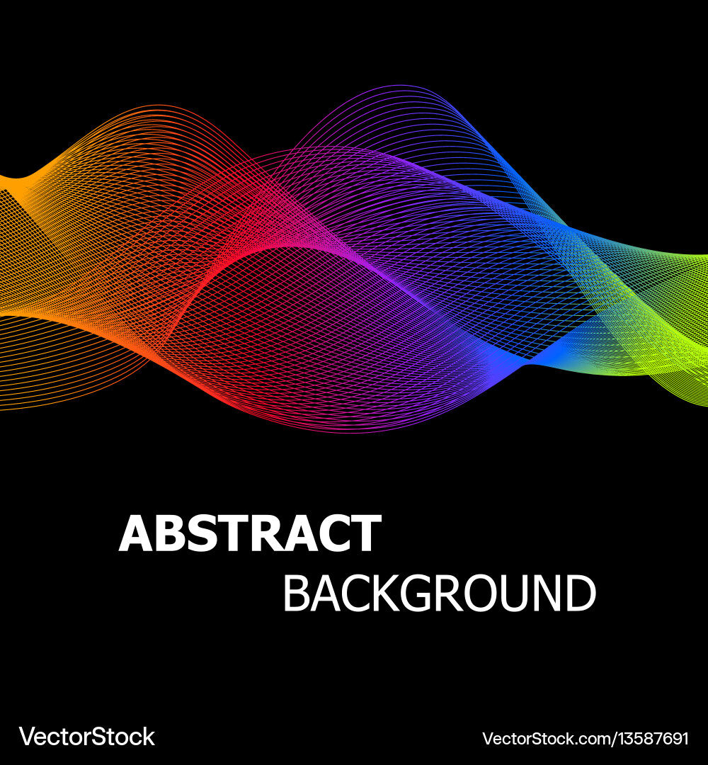 Abstract colourful lines wave background Vector Image