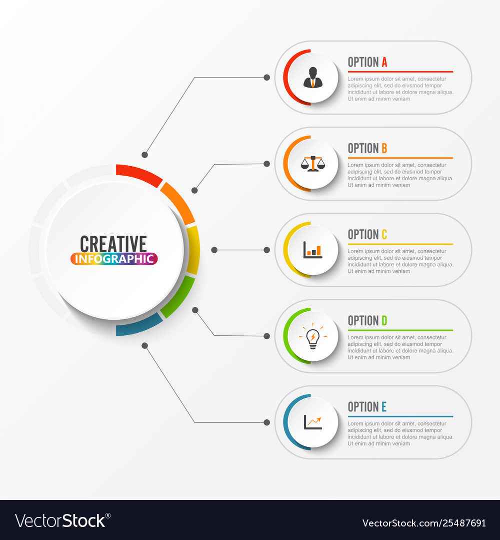 Abstract elements graph infographic template Vector Image