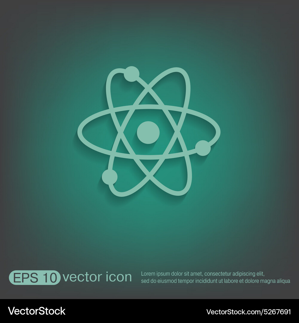 Atom molecule symbol icon of physics or chemistry Vector Image
