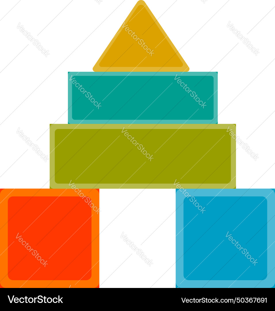 Children building blocks icon cartoon Royalty Free Vector
