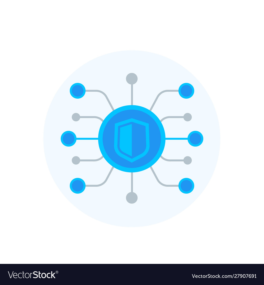 Cybersecurity Attack Icon Royalty Free Vector Image