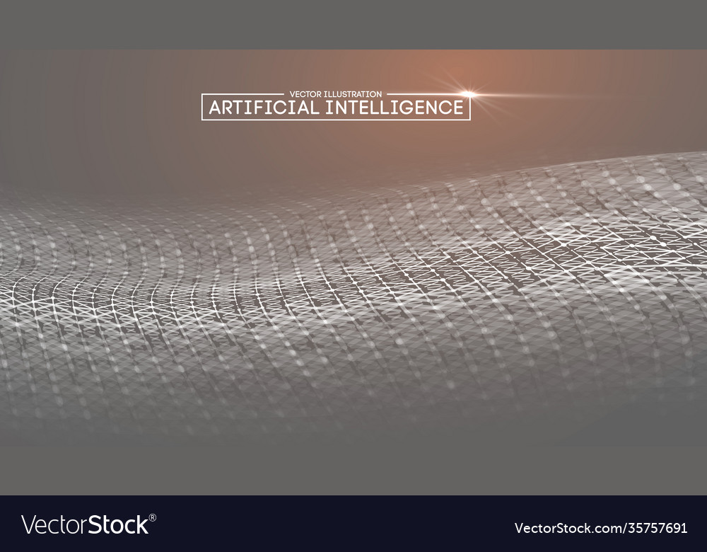 Grey background for business presentation ai Vector Image