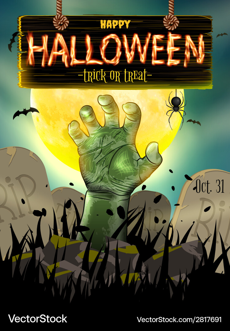 Halloween poster for holiday eps 10 Royalty Free Vector