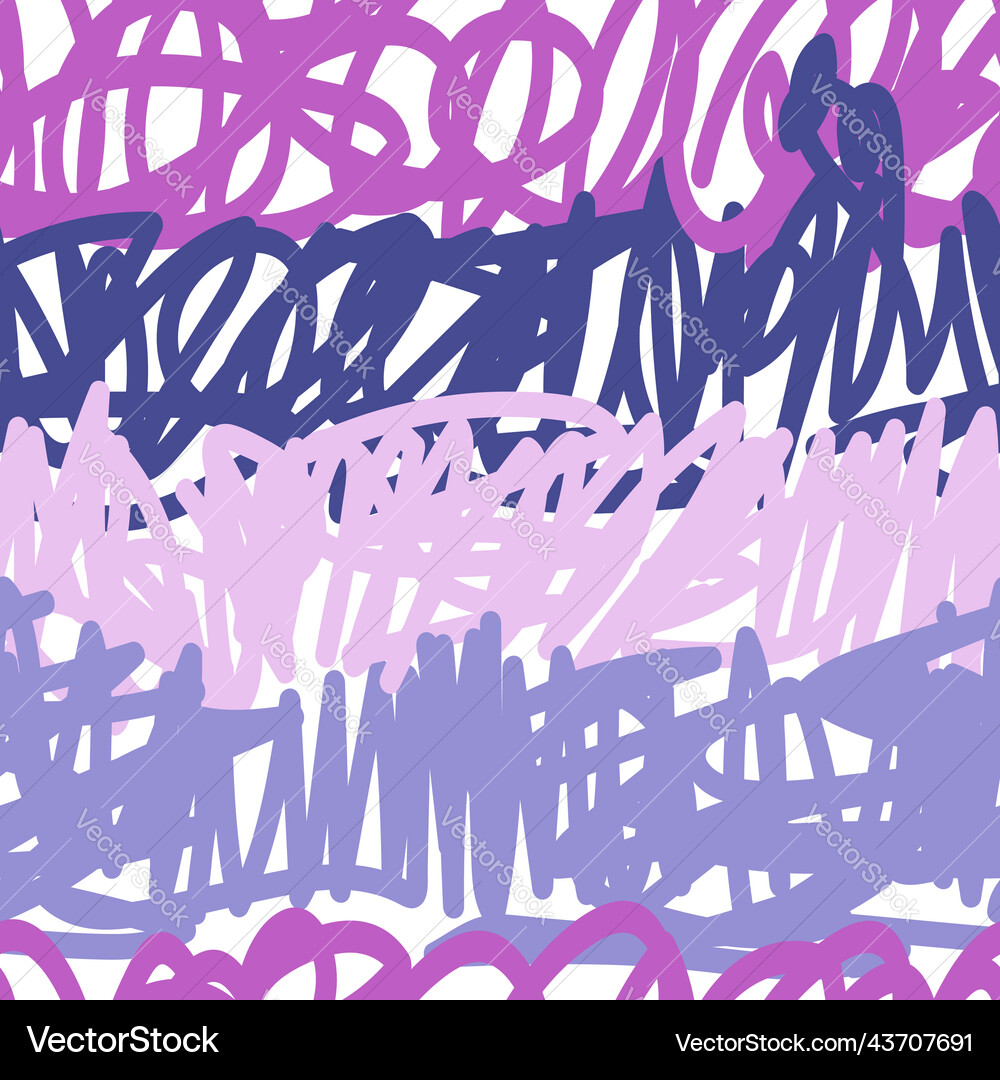 Hand drawn abstract scribble lines seamless Vector Image