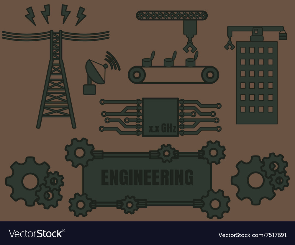 Logo template engineering Royalty Free Vector Image