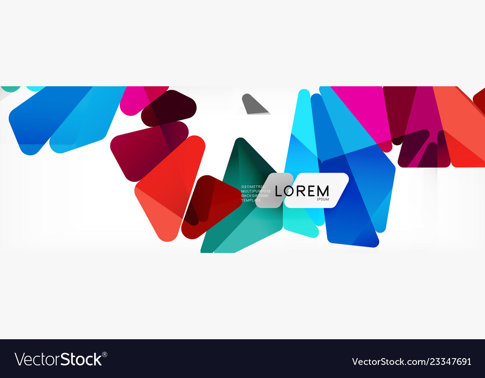 Mosaic Triangular Low Poly Style Abstract Vector Image