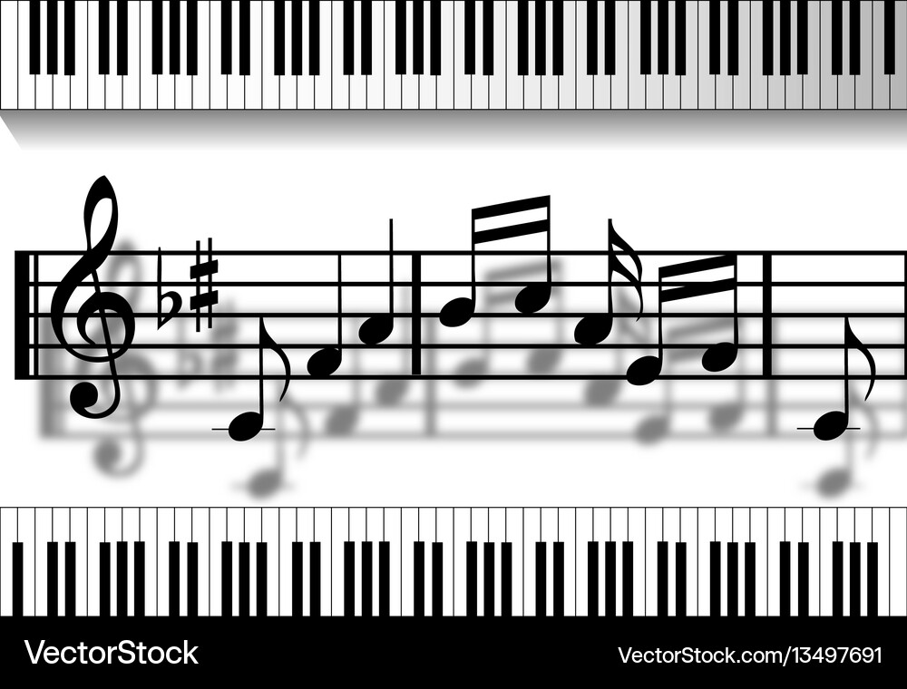 Musical notes-piano Royalty Free Vector Image - VectorStock