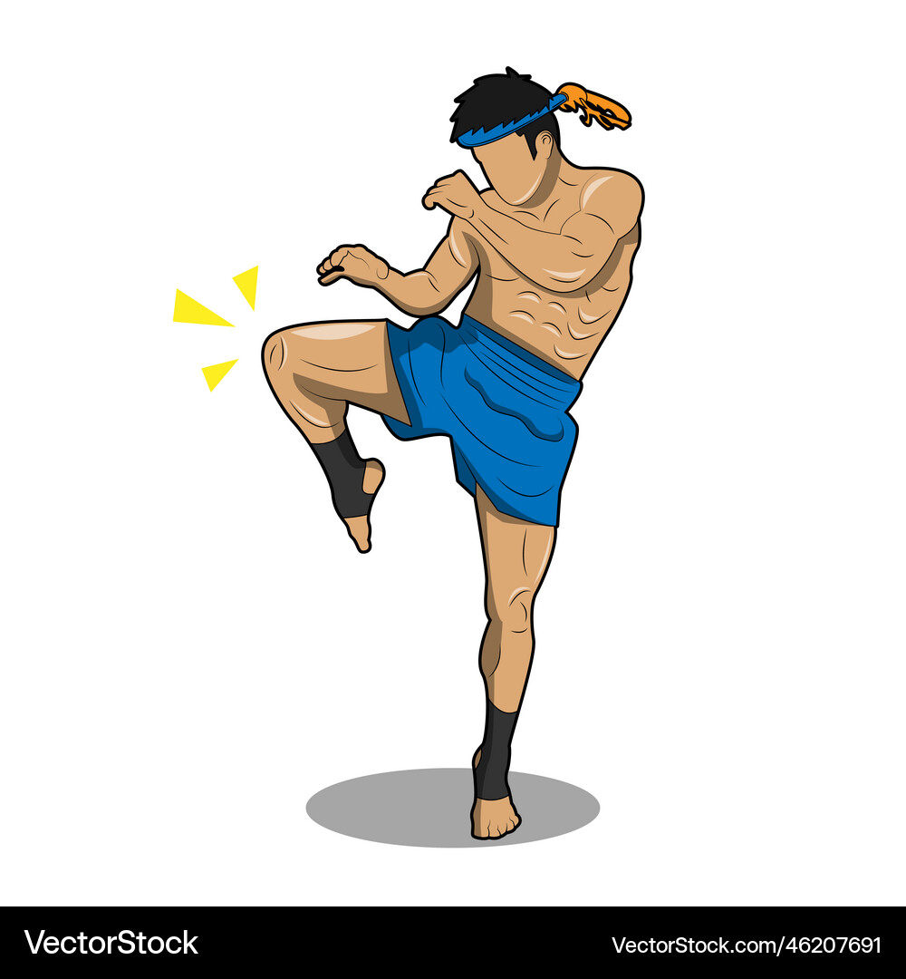 One of the muangthai kick Royalty Free Vector Image