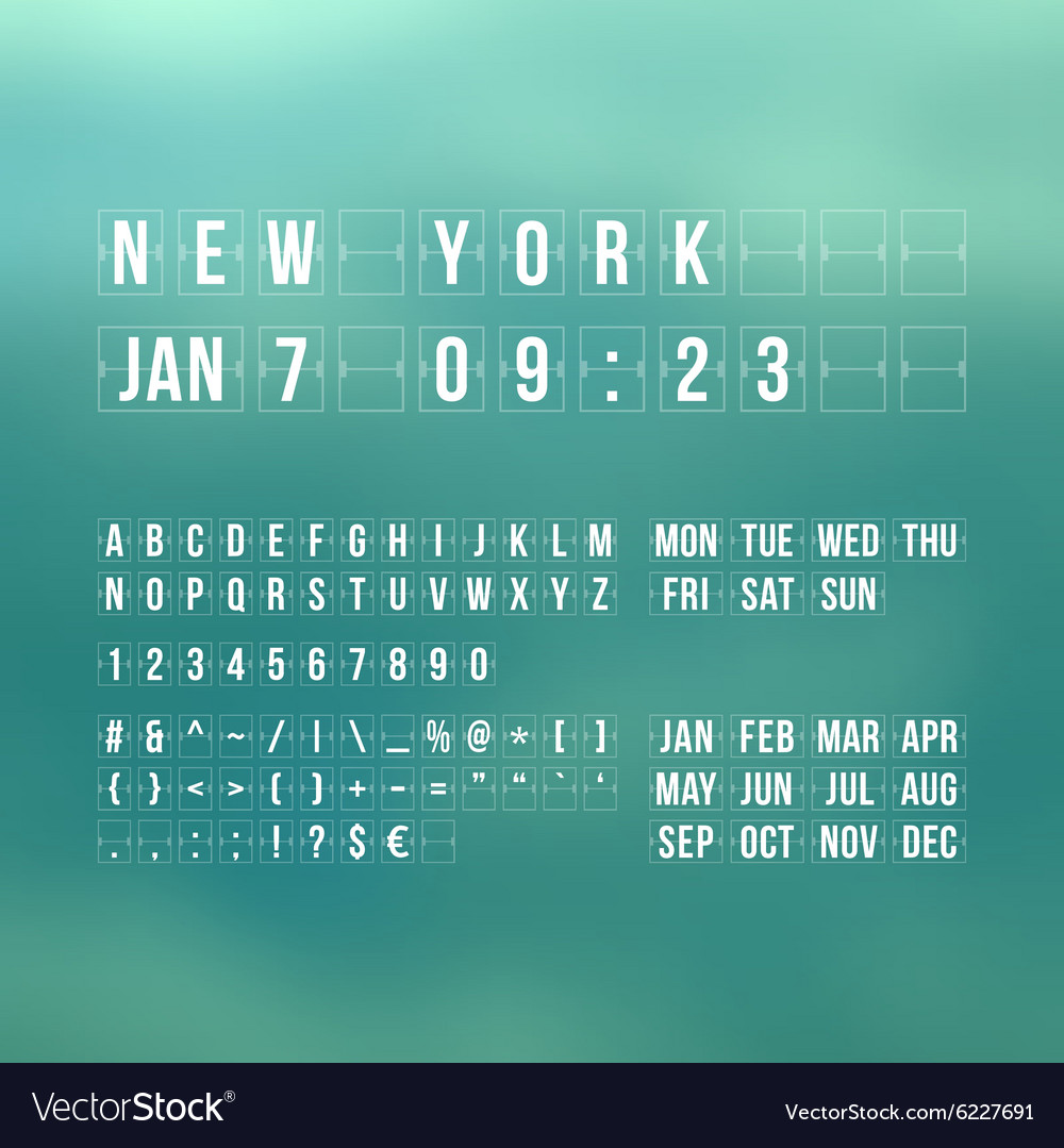 Outline countdown timer and date flat calendar Vector Image