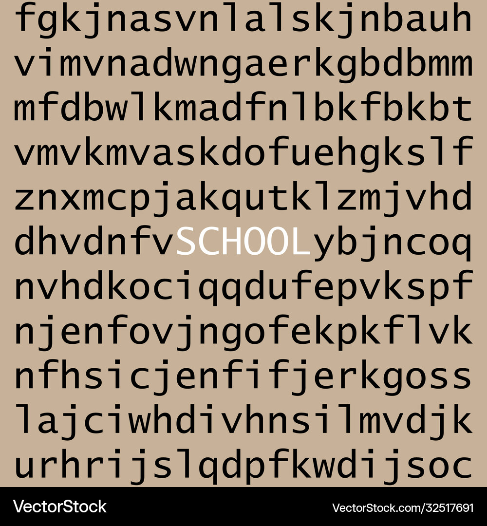 Pattern from english letters and an inscription Vector Image