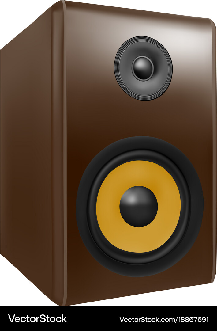 Photo realistic audio speakers Royalty Free Vector Image