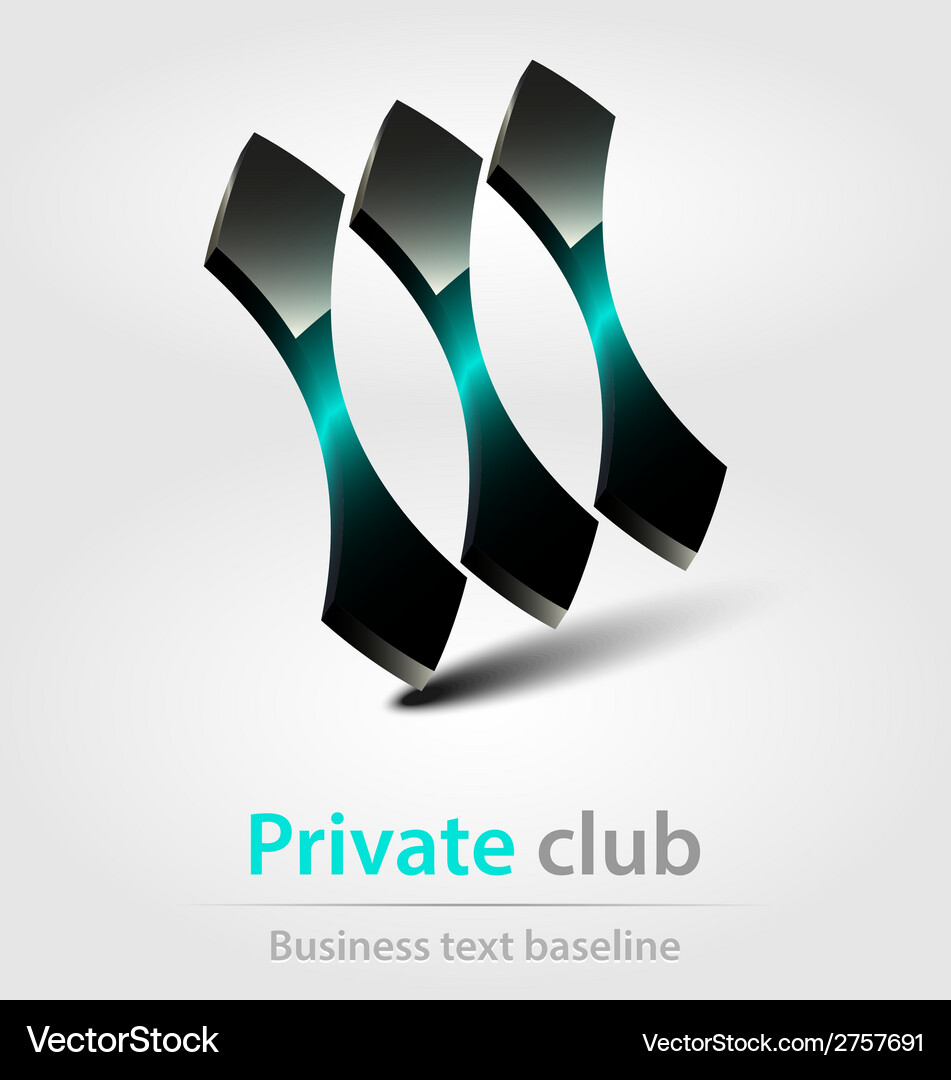 Private club business icon Royalty Free Vector Image
