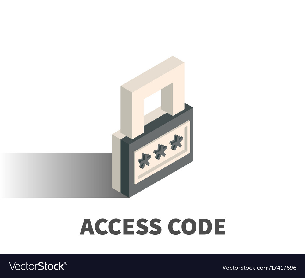 Access code icon symbol Royalty Free Vector Image