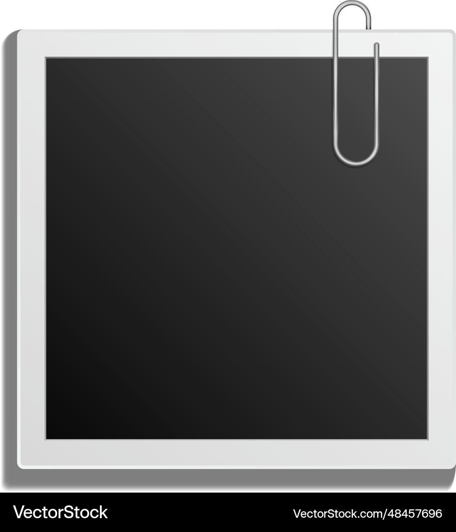 Attached photo card mockup empty album frame Vector Image