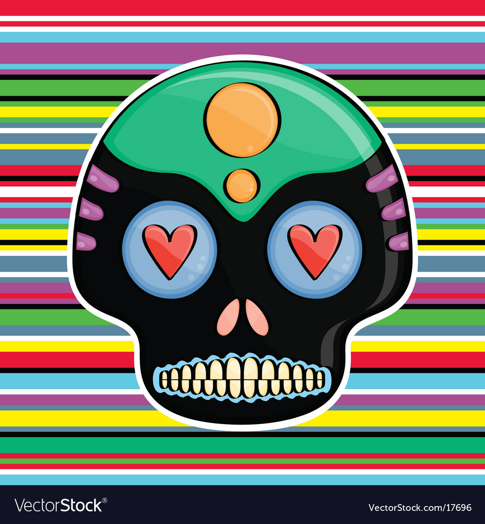 Candy skull Royalty Free Vector Image - VectorStock
