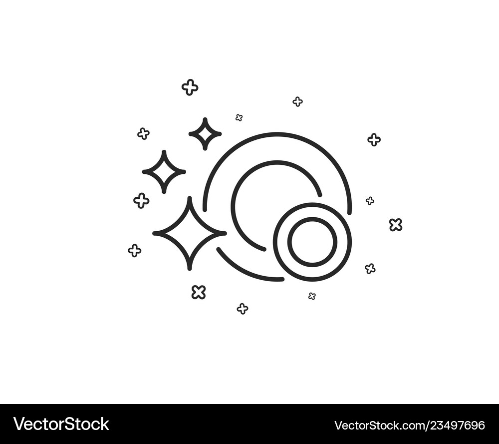 Cleaning dishes line icon dishwasher sign Vector Image