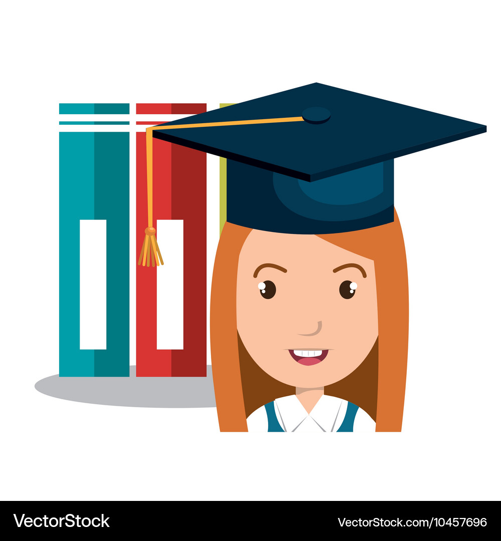 Girl student female icon Royalty Free Vector Image