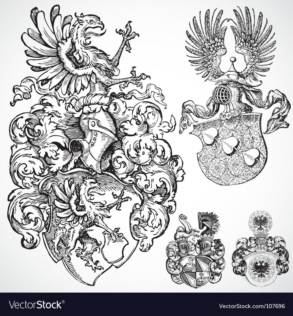 Gothic shield Royalty Free Vector Image - VectorStock