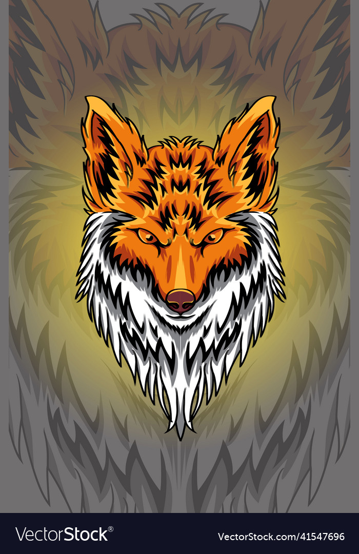 Head fox Royalty Free Vector Image - VectorStock