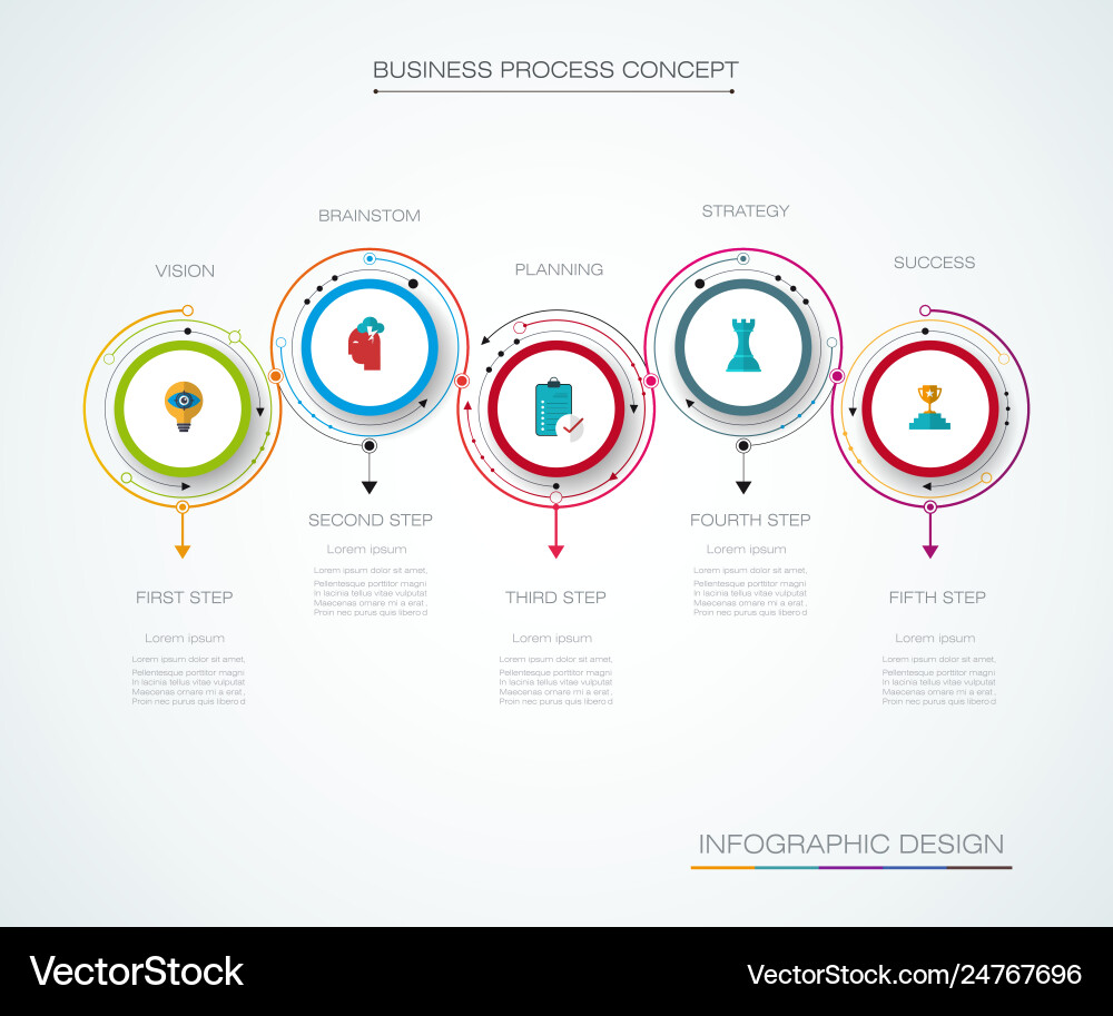 Infographic label design with 5 options 4-5-17 12 Vector Image