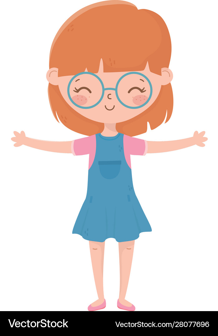 Isolated girl cartoon design Royalty Free Vector Image