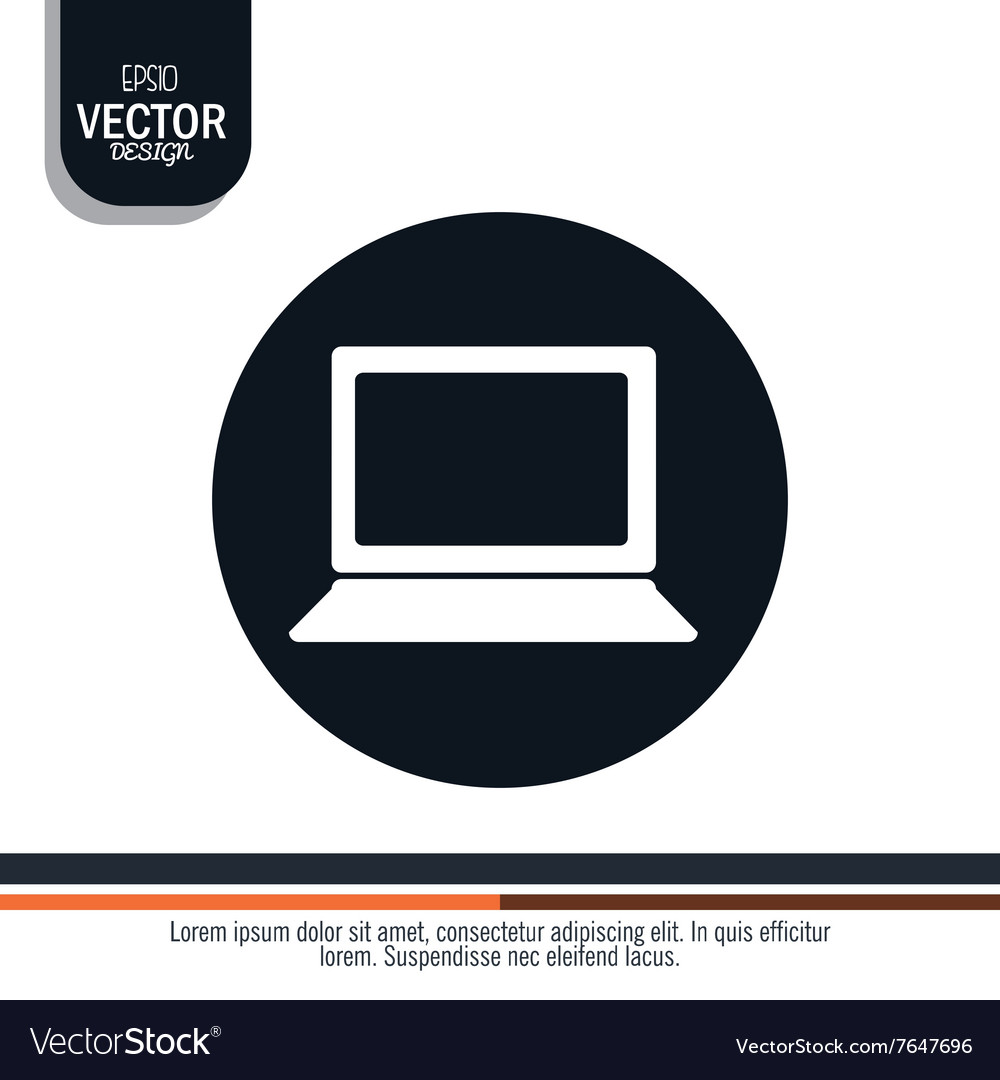 Laptop computer design Royalty Free Vector Image
