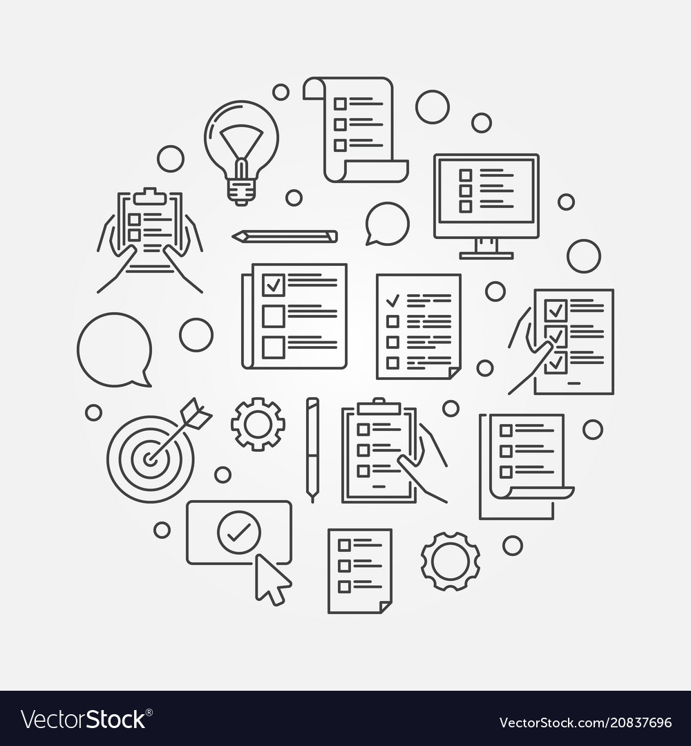 Planning linear circular Royalty Free Vector Image