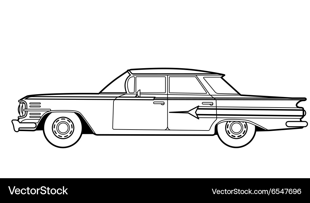 Retro car Royalty Free Vector Image - VectorStock