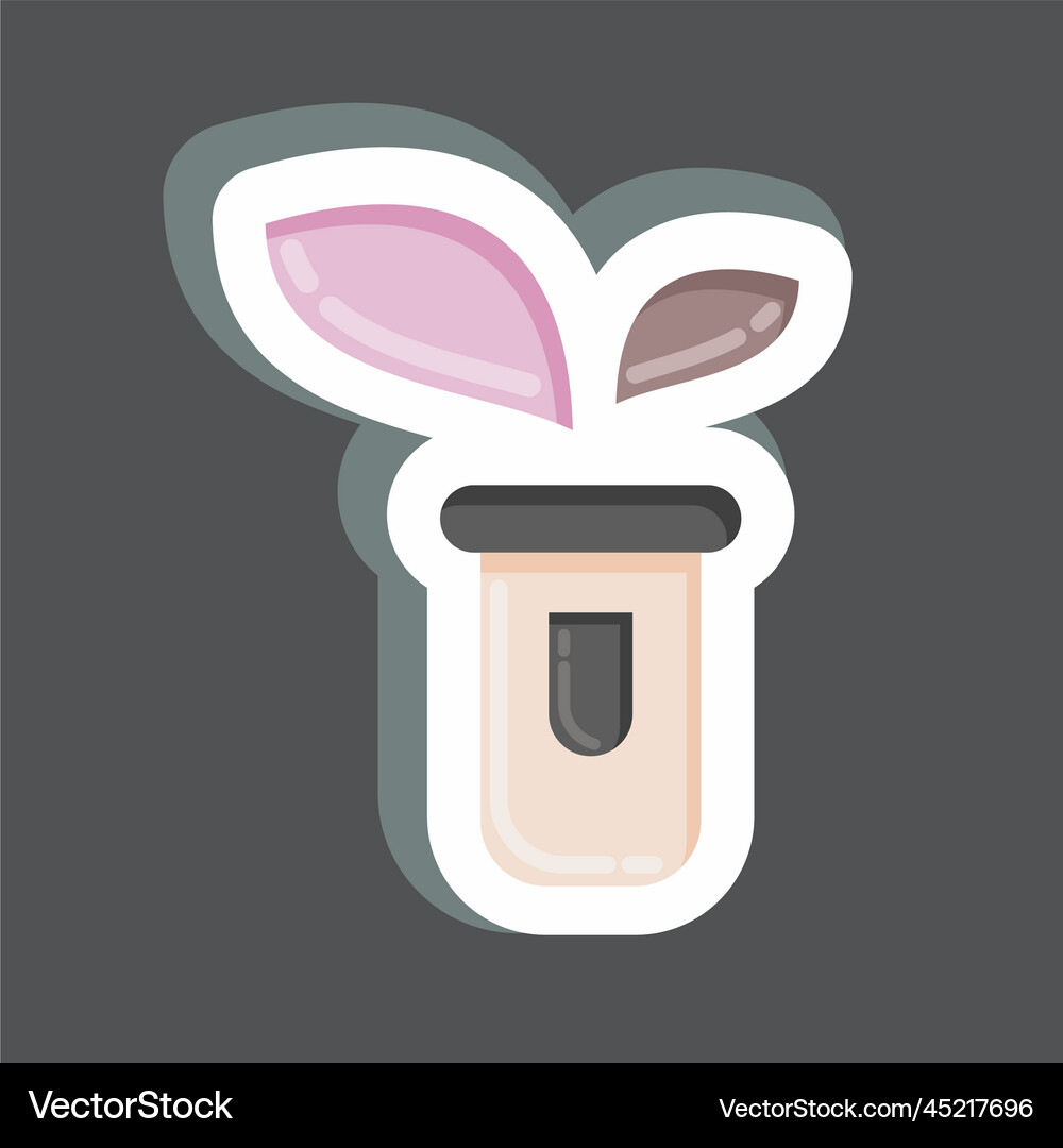 Sticker sprout related to flora symbol simple Vector Image