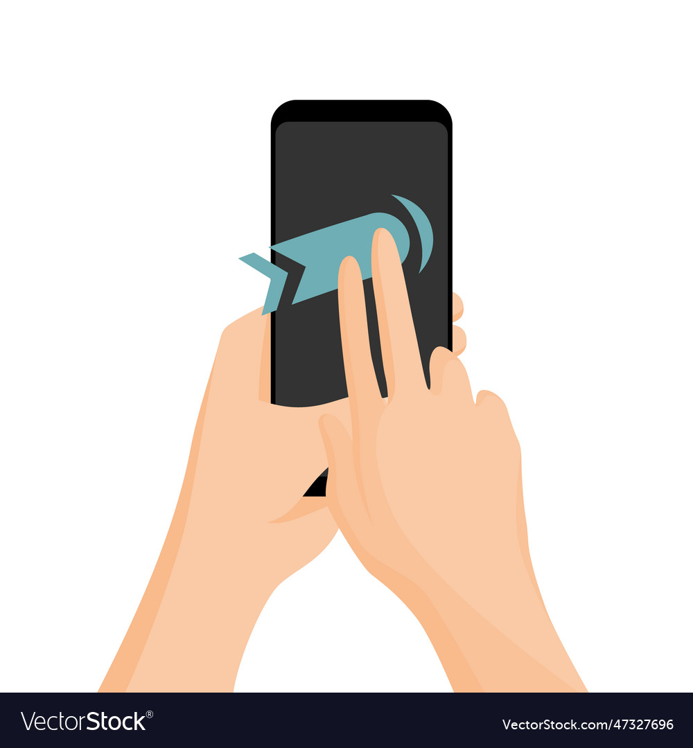 Touch screen hand gestures flat colored icon Vector Image Touch screen hand gestures flat colored icon Vector Image