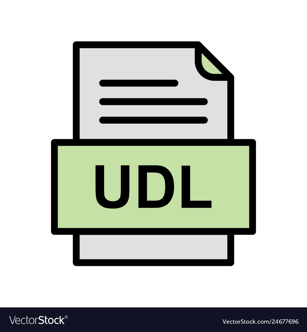 Udl File Document Icon Royalty Free Vector Image