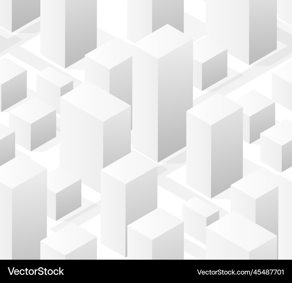 A isometric of white city Royalty Free Vector Image